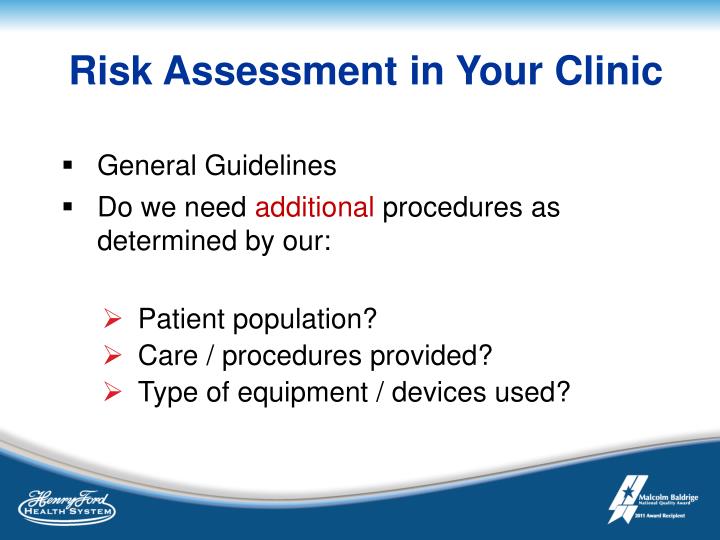 PPT - Cleaning and Disinfection in the Ambulatory Care Setting ...