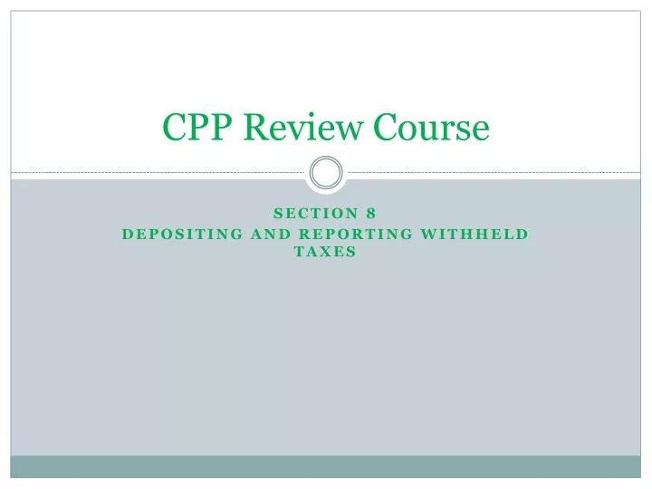 PPT - CPP Review Course PowerPoint Presentation, free download - ID:5502510
