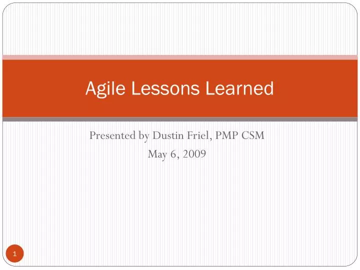 PPT - Agile Lessons Learned PowerPoint Presentation, free download - ID ...