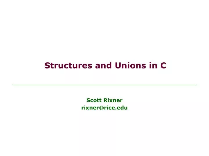 PPT - Structures and Unions in C PowerPoint Presentation, free download ... PPT - Structures and Unions in C PowerPoint Presentation, free download ...