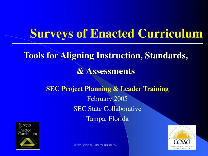 PPT - Tools for Aligning Instruction, Standards, & Assessments ...