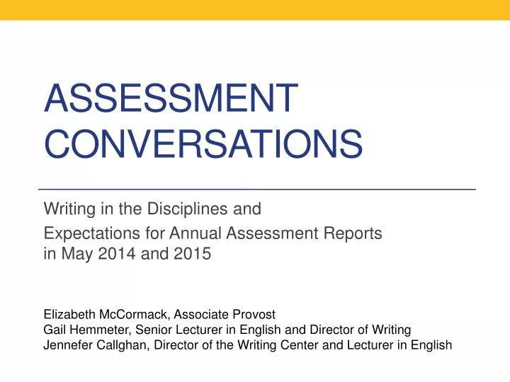 PPT - Assessment Conversations PowerPoint Presentation, free download ...
