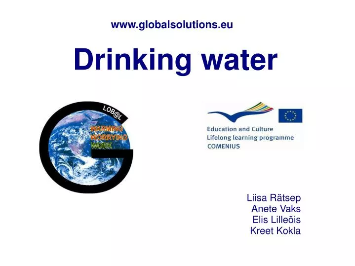 PPT - Drinking water PowerPoint Presentation, free download - ID:5504706