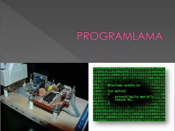 PPT - PROGRAMLAMA PowerPoint Presentation, free download - ID:5506103