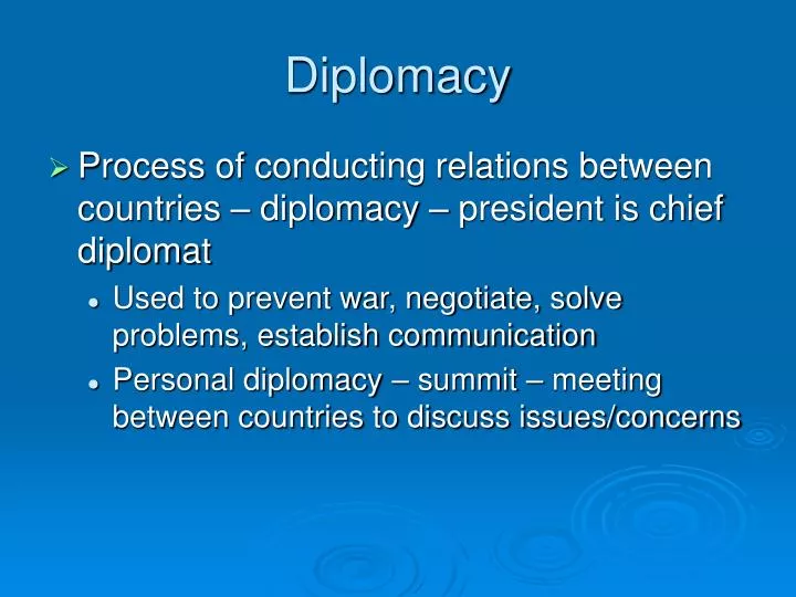 PPT - Diplomacy PowerPoint Presentation, free download - ID:5506476