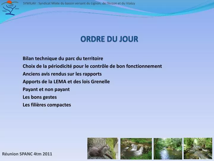 PPT - ORDRE DU JOUR PowerPoint Presentation, free download - ID:5506564