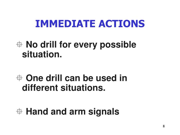 PPT - IMMEDIATE ACTION DRILLS PowerPoint Presentation - ID:5508090