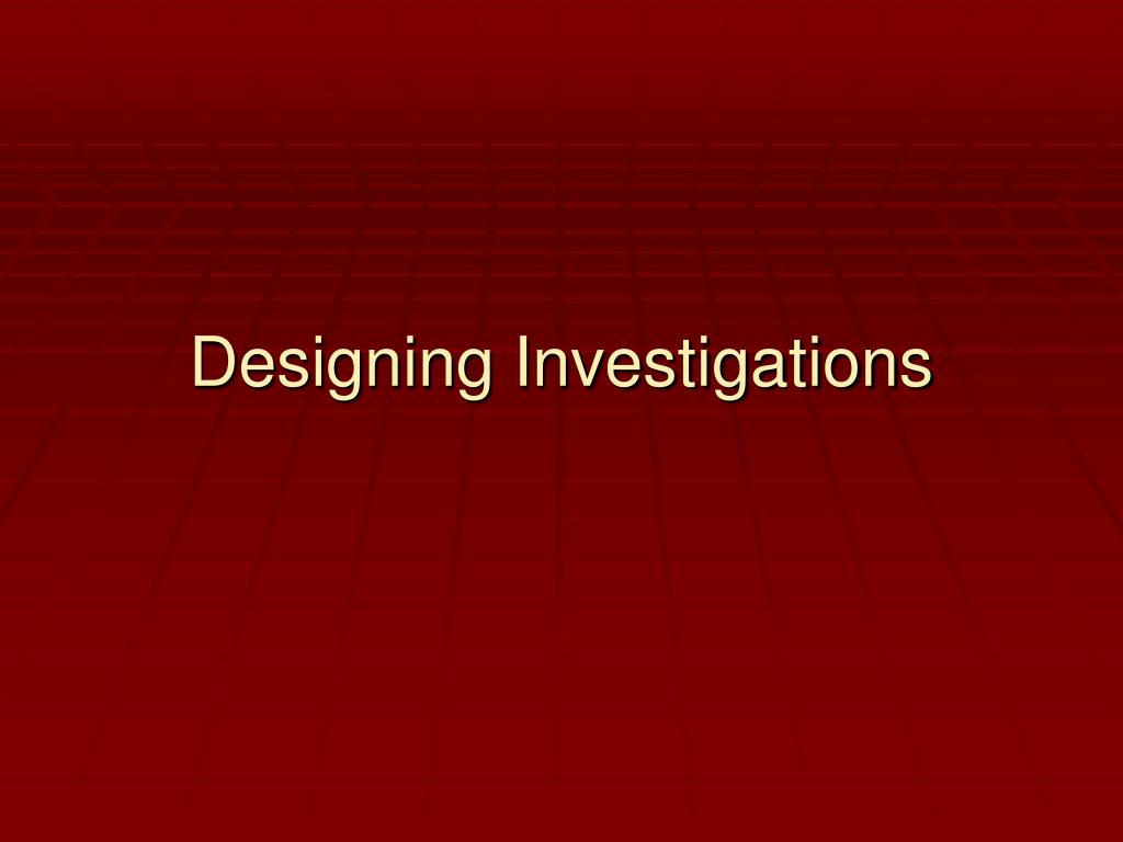 PPT - Identifying Variables & Designing Investigations PowerPoint ...