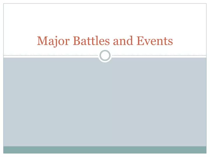 PPT - Major Battles and Events PowerPoint Presentation, free download ...