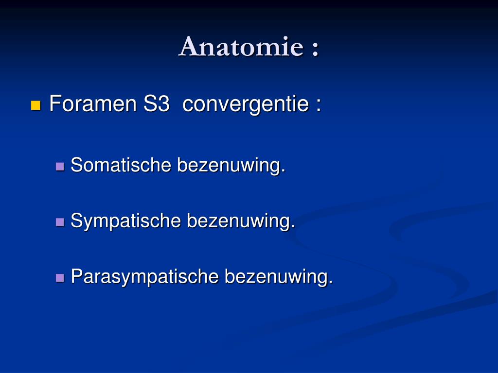 PPT - Sacrale Neurostimulatie voor Fecale Incontinentie. . PowerPoint ...