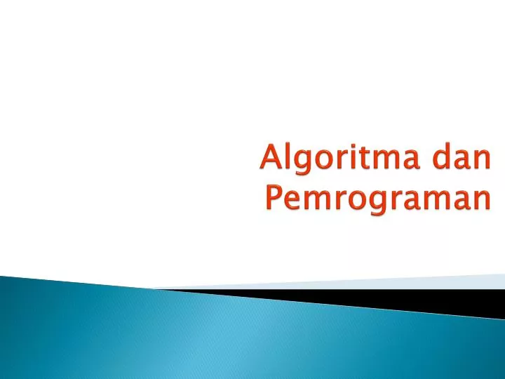 PPT - Algoritma dan Pemrograman PowerPoint Presentation, free download ...