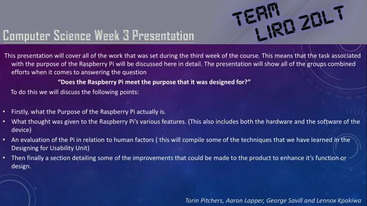 PPT - Computer Science Week 3 Presentation PowerPoint Presentation ...