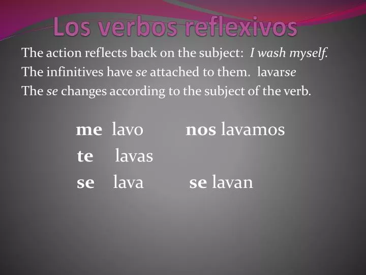 PPT - Los verbos reflexivos PowerPoint Presentation, free download - ID ...