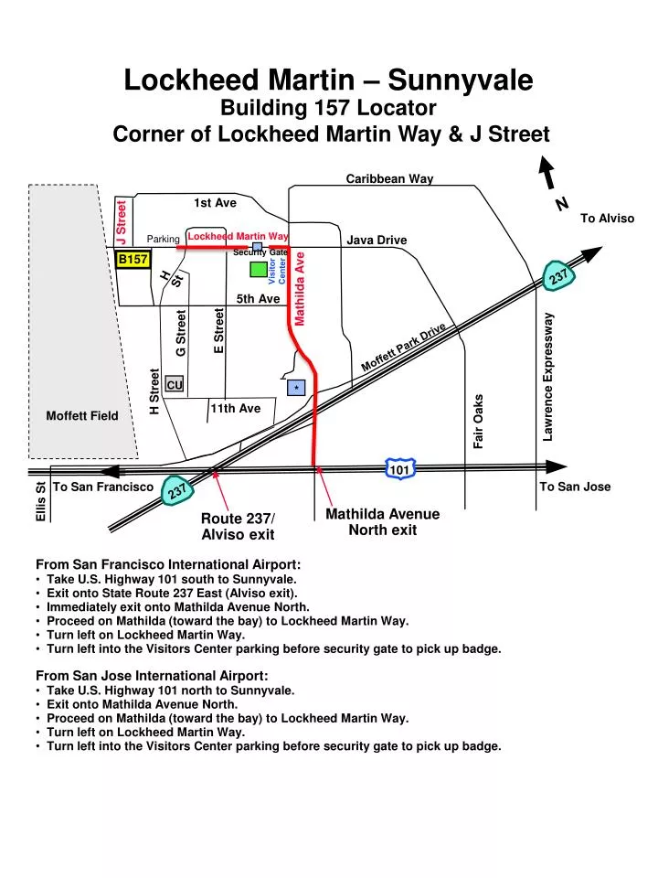 PPT - Lockheed Martin – Sunnyvale Building 157 Locator Corner of ...
