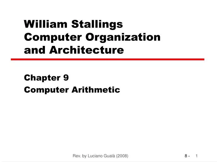 PPT - William Stallings Computer Organization and Architecture ...
