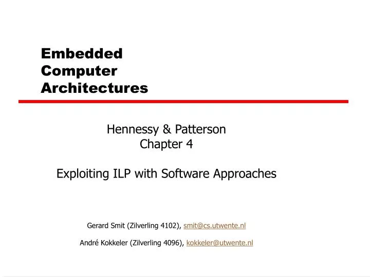 PPT - Embedded Computer Architectures PowerPoint Presentation, free ...