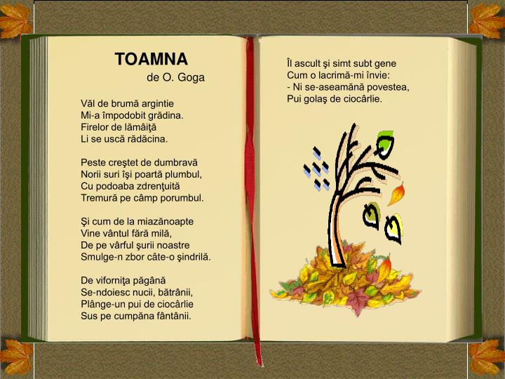 PPT - TOAMNA PowerPoint Presentation - ID:5513339