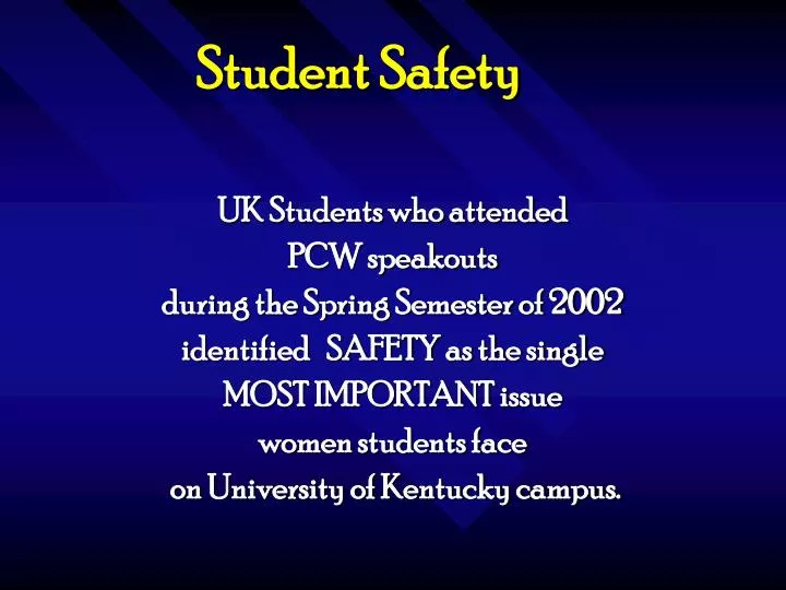 PPT - Student Safety PowerPoint Presentation, free download - ID:5514459