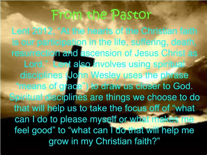 PPT - From the Pastor PowerPoint Presentation, free download - ID:5514486