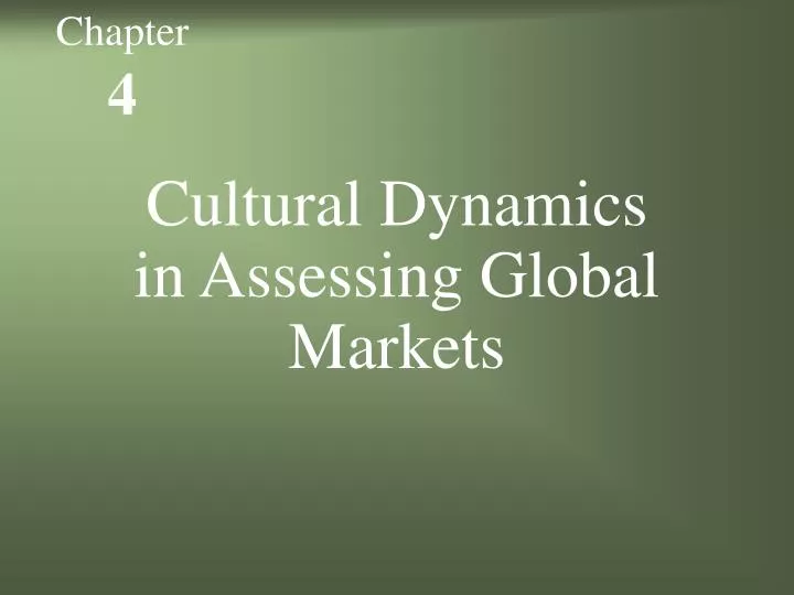Ppt Cultural Dynamics In Assessing Global Markets Powerpoint