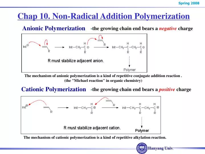 PPT - Chap 10. Non-Radical Addition Polymerization PowerPoint ...