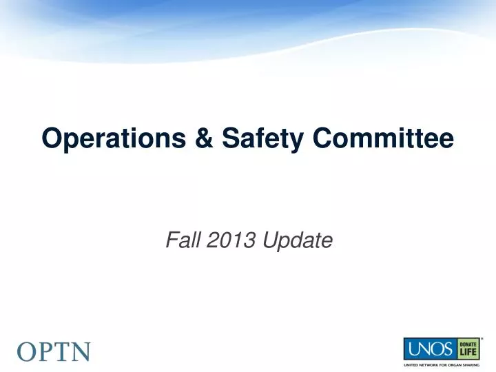 PPT - Operations & Safety Committee PowerPoint Presentation, free ...