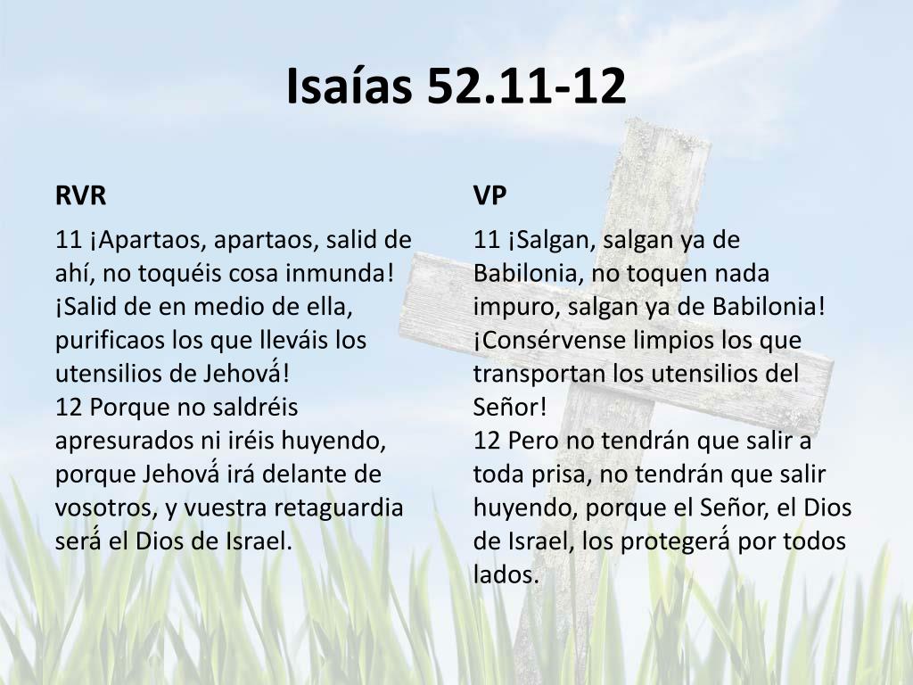 PPT - Lección 13: Palabras de esperanza Isaías 52.1-2, 7-12 PowerPoint Presentation - ID:5516266