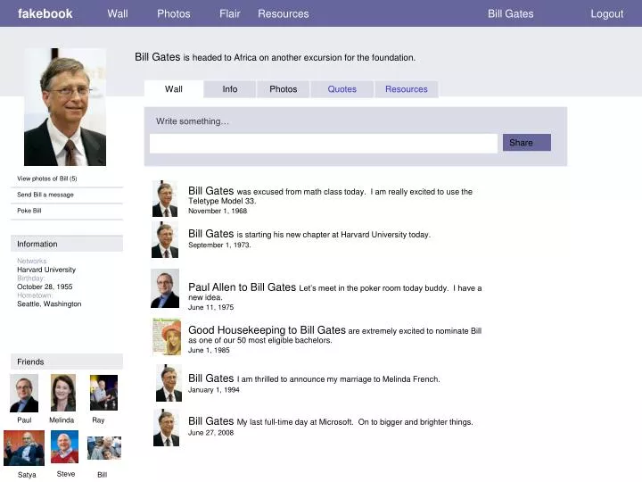 PPT - fakebook PowerPoint Presentation, free download - ID:5516908