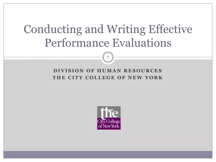 PPT - Conducting and Writing Effective Performance Evaluations ...
