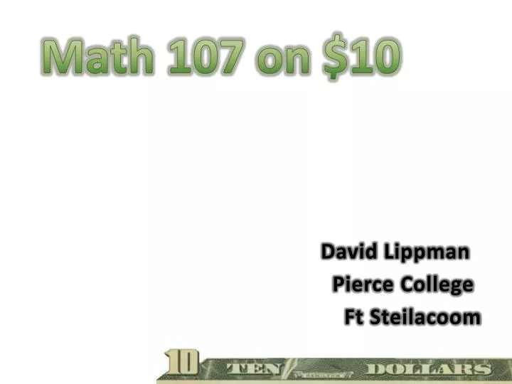 PPT - David Lippman Pierce College Ft Steilacoom PowerPoint ...