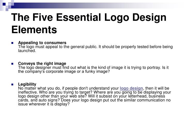 PPT - Elements of LOGO Design PowerPoint Presentation - ID:5518431