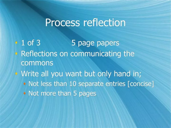 PPT - Process reflection PowerPoint Presentation, free download - ID ...