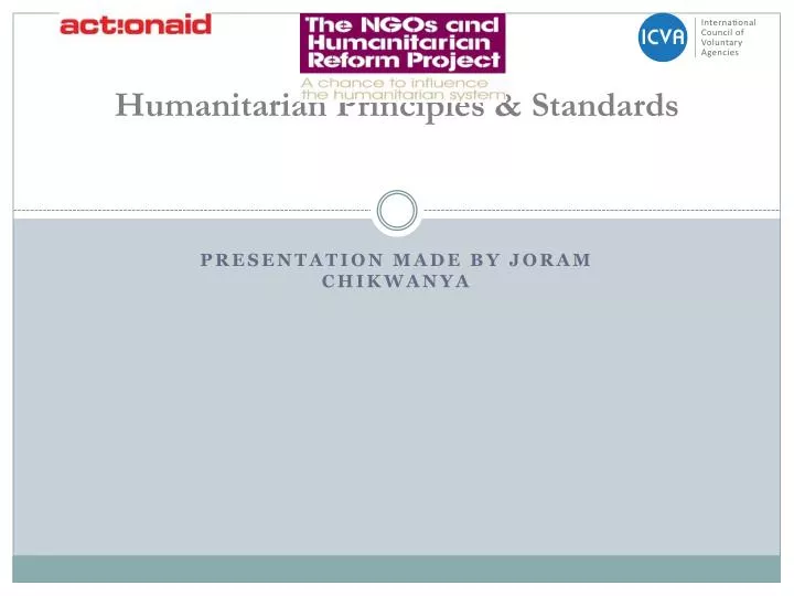 PPT - Humanitarian Principles & Standards PowerPoint Presentation, free ...