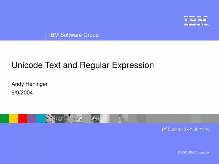 PPT - Unicode Text and Regular Expression PowerPoint Presentation, free ...