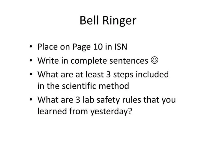 Ppt Bell Ringer Powerpoint Presentation Free Download Id 5519986