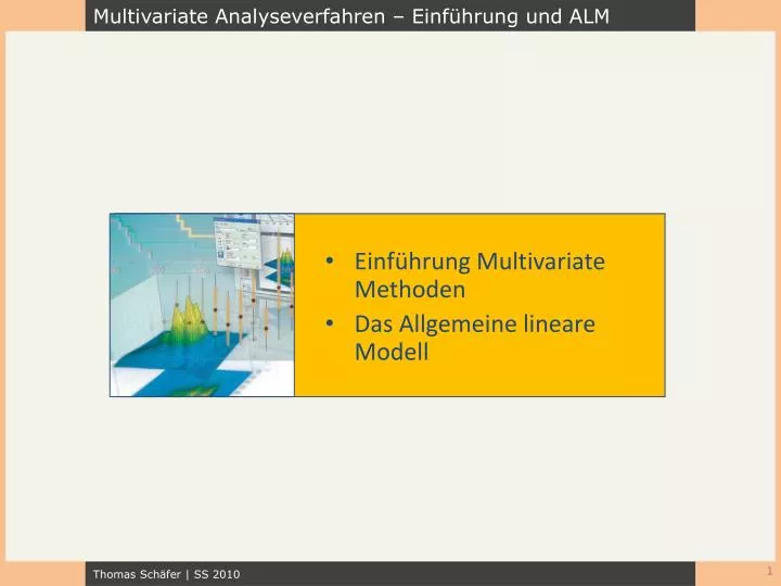PPT - Einführung Multivariate Methoden Das Allgemeine lineare Modell ...