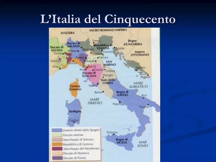 PPT - L’Italia del Cinquecento PowerPoint Presentation, free download ...