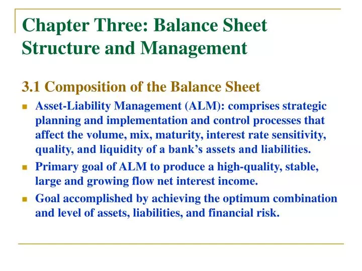PPT - Chapter Three: Balance Sheet Structure and Management PowerPoint ...