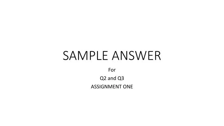 PPT - SAMPLE ANSWER PowerPoint Presentation, free download - ID:5521640