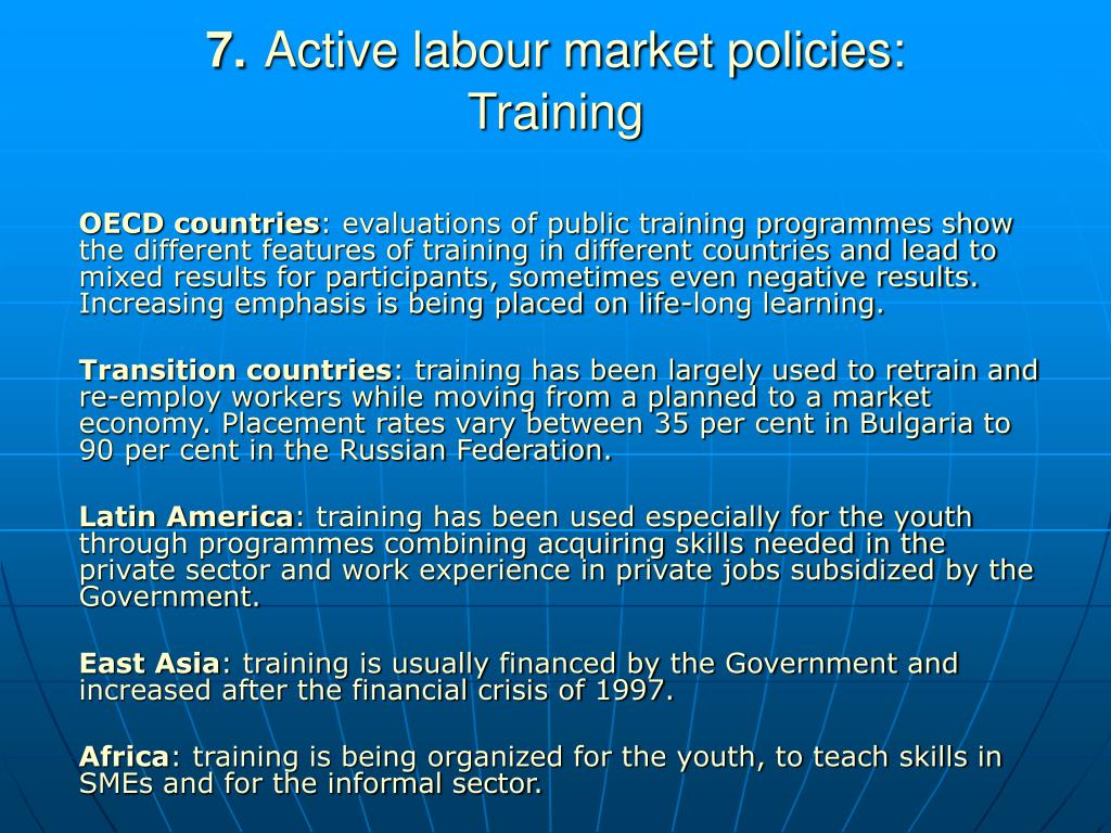 PPT - Active labour market policies (Core element 7 of the Global ...