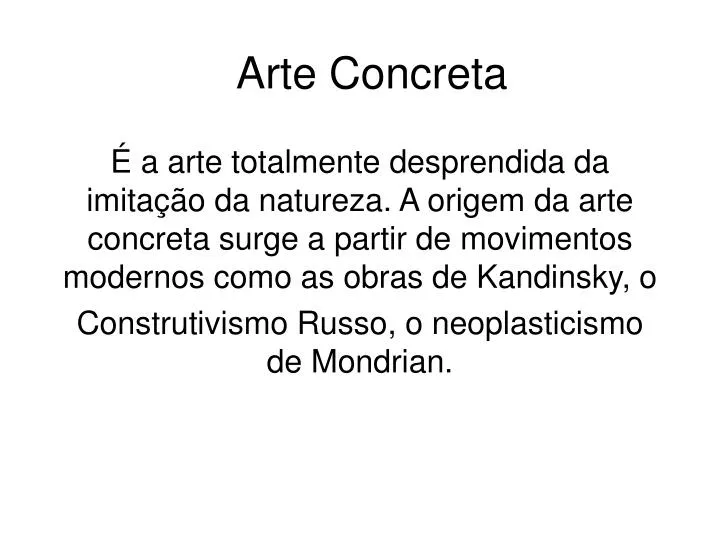PPT - Arte Concreta PowerPoint Presentation, free download - ID:5521961