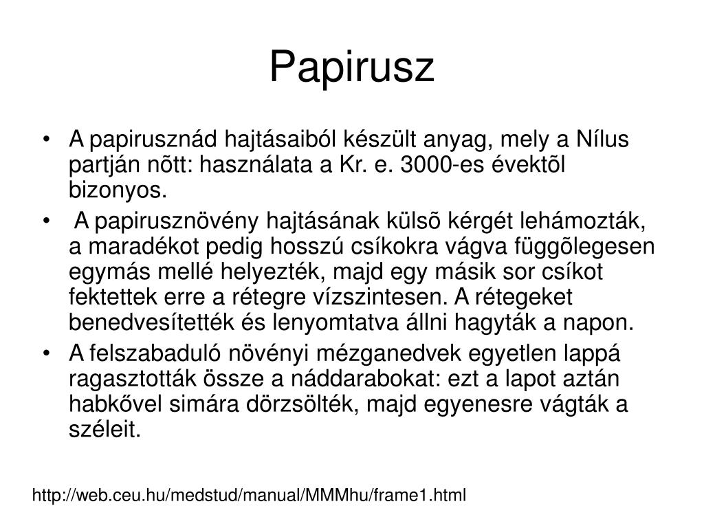 PPT - A vizuális média fejlődéstörténete - 2 Az írás-hordozók fejlődése ...