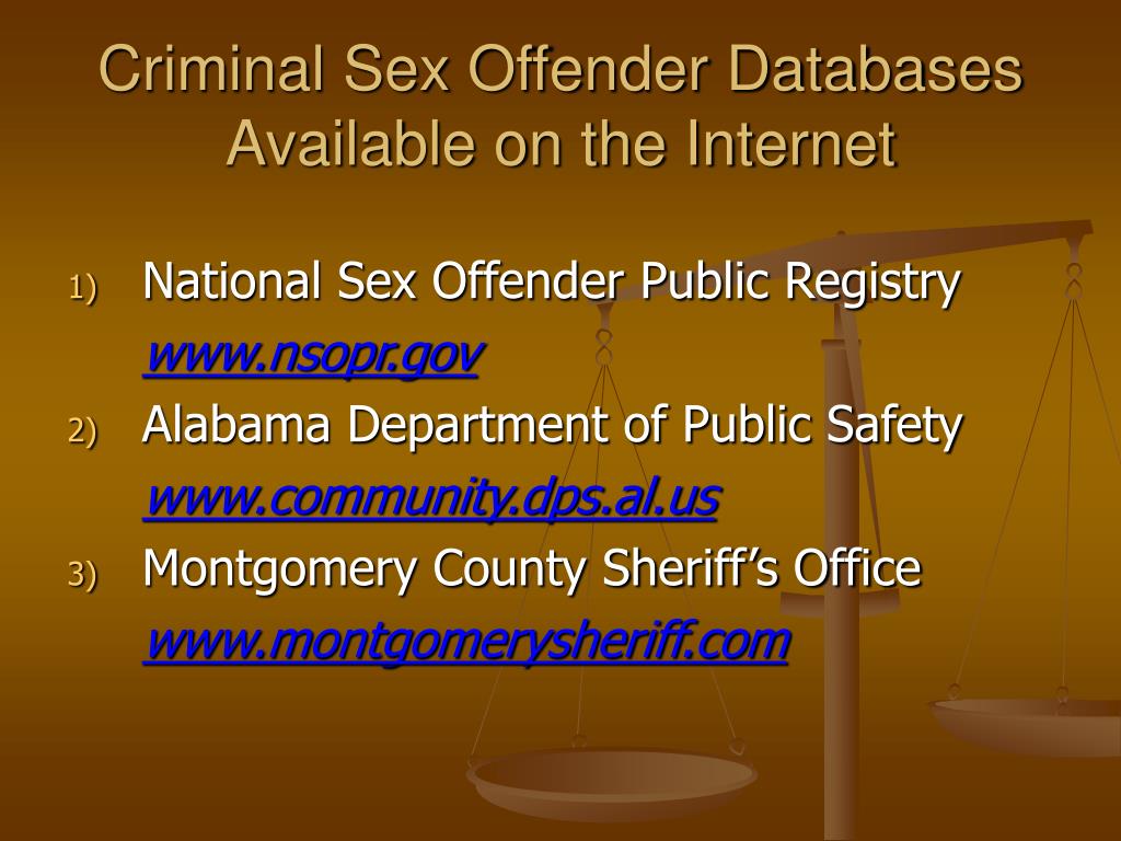 Ppt Alabama Sex Offender Community Notification Act Powerpoint