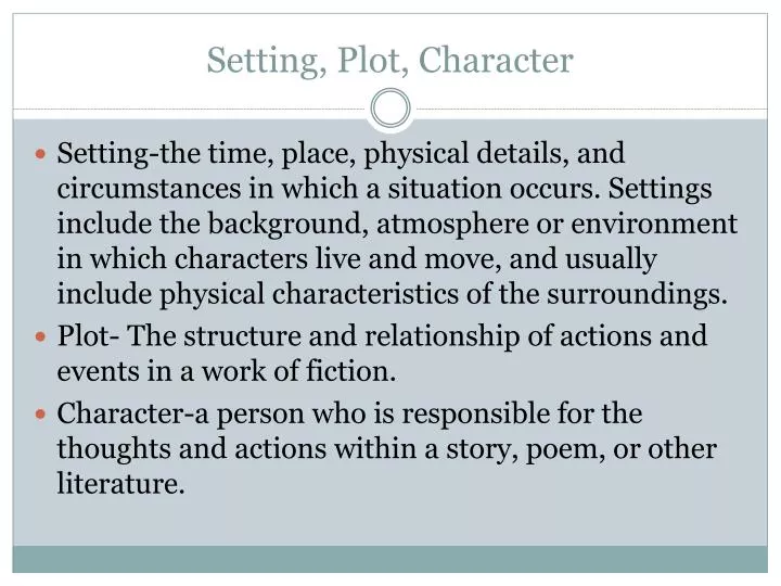 PPT Setting Plot Character PowerPoint Presentation Free Download 