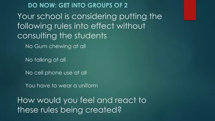 PPT - Do Now: Get into groups of 2 PowerPoint Presentation, free ...