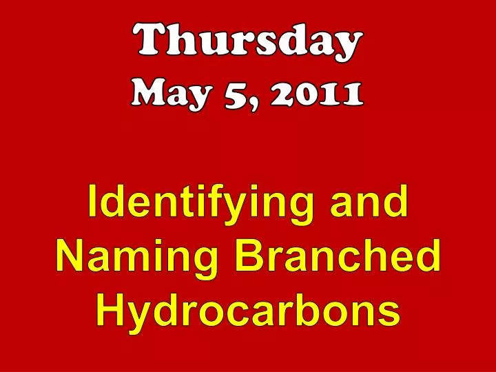 PPT - Thursday May 5 , 2011 PowerPoint Presentation, free download - ID ...