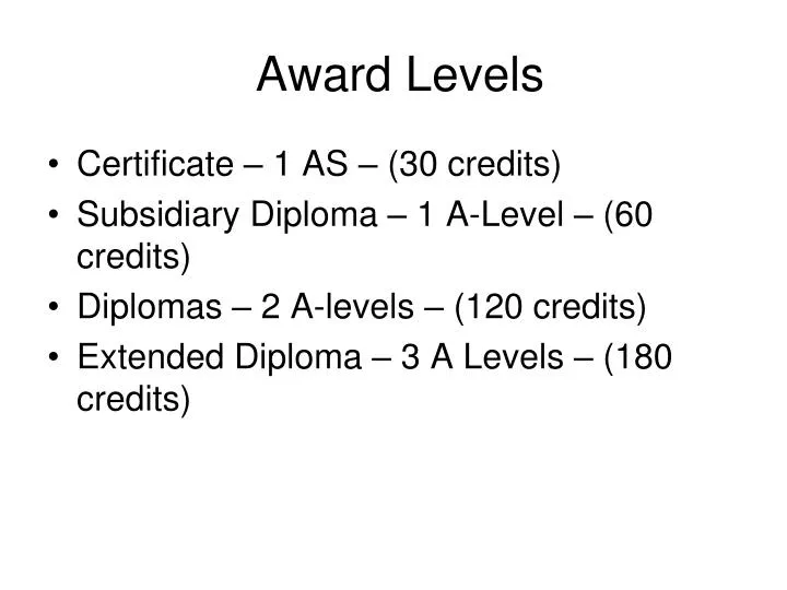 PPT - Award Levels PowerPoint Presentation, free download - ID:5526978