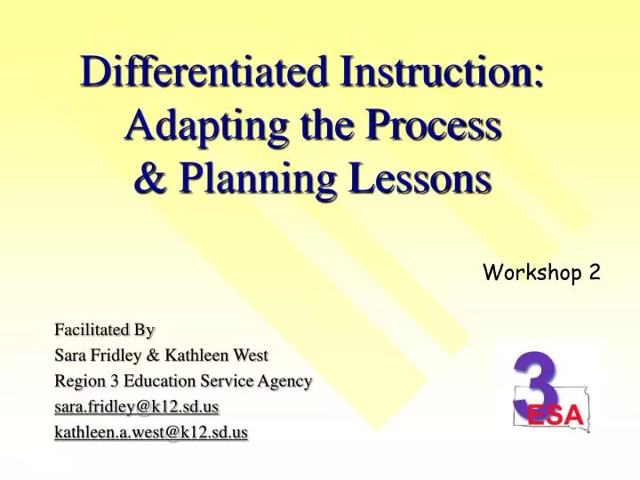 PPT - Differentiated Instruction: Adapting the Process & Planning ...