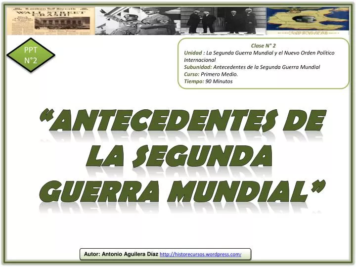 Ppt “antecedentes De La Segunda Guerra Mundial” Powerpoint