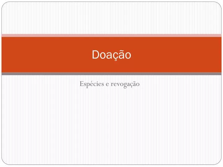 PPT - Doação PowerPoint Presentation, free download - ID:5528734